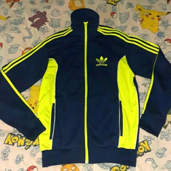adidas | Jackets & Coats | 21 Adidas Trefoil Blue Zip Up Track Jacket ...